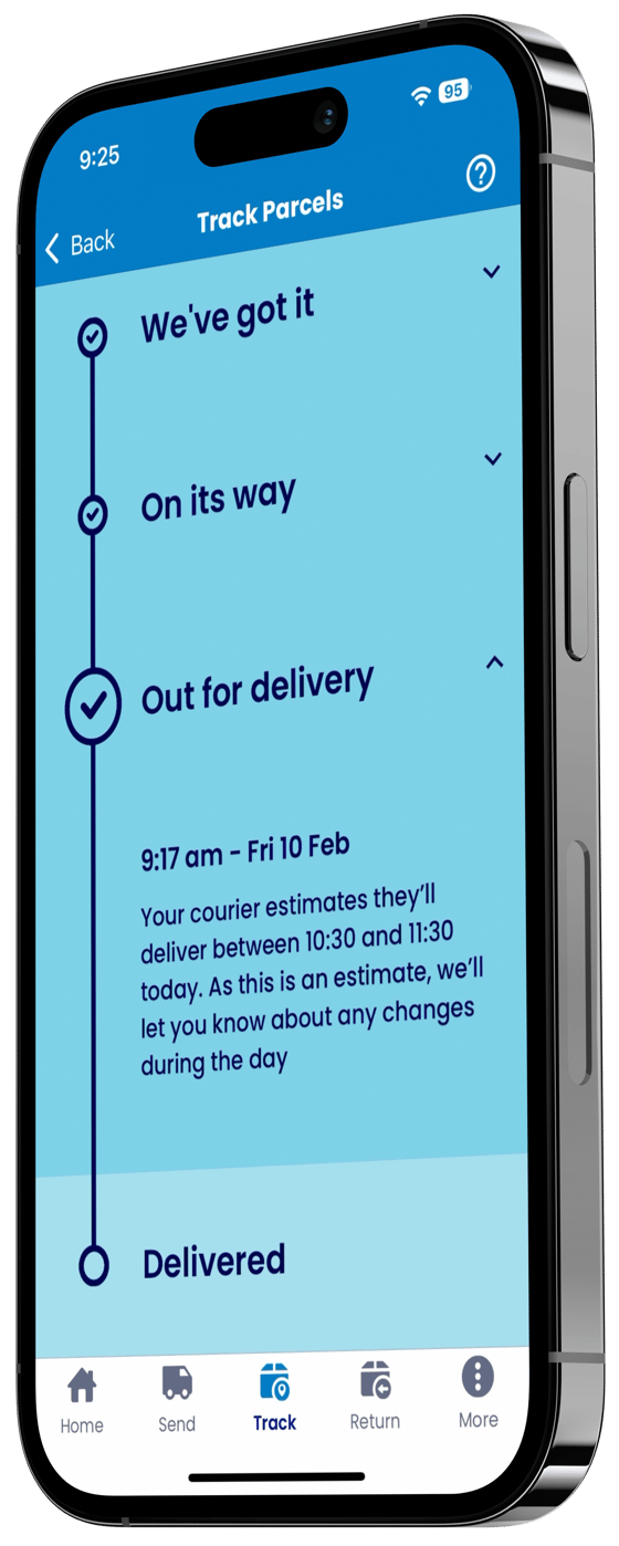How to track your order with the Evri app.