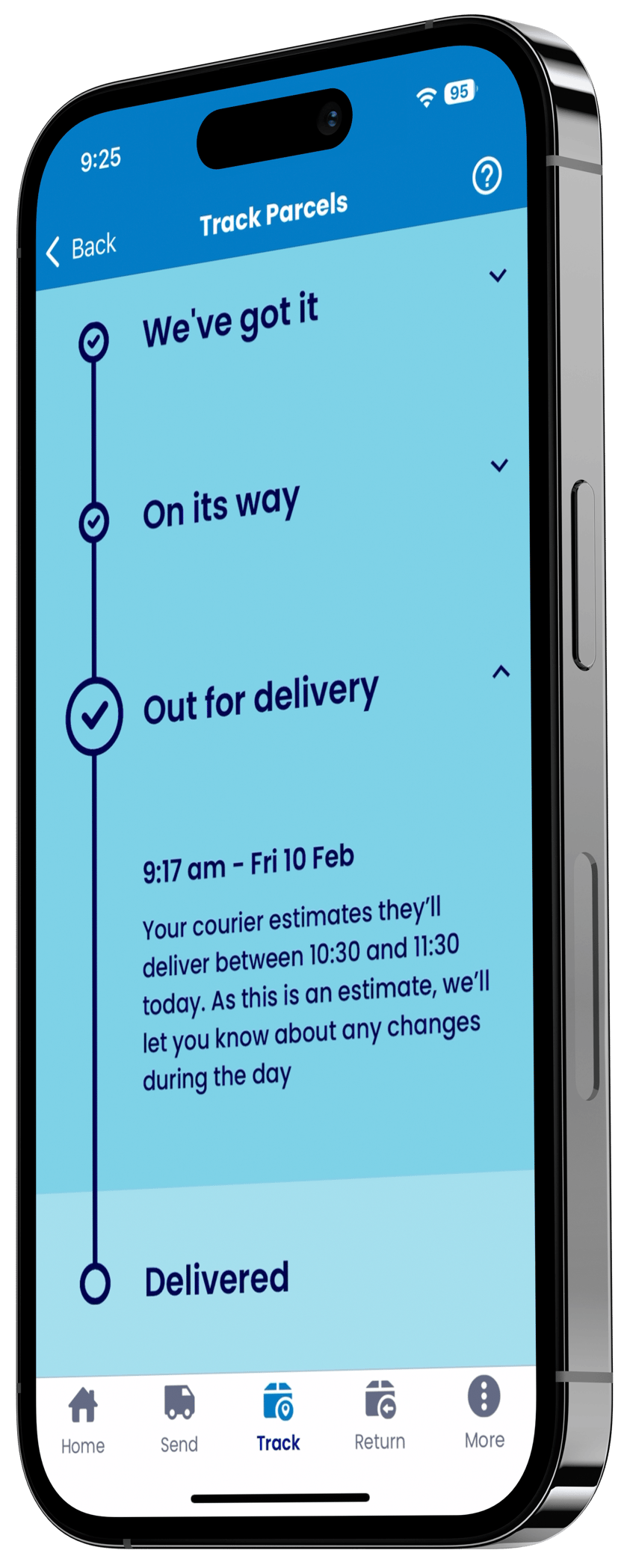 How to track your Tradeprint order with the Evri app.