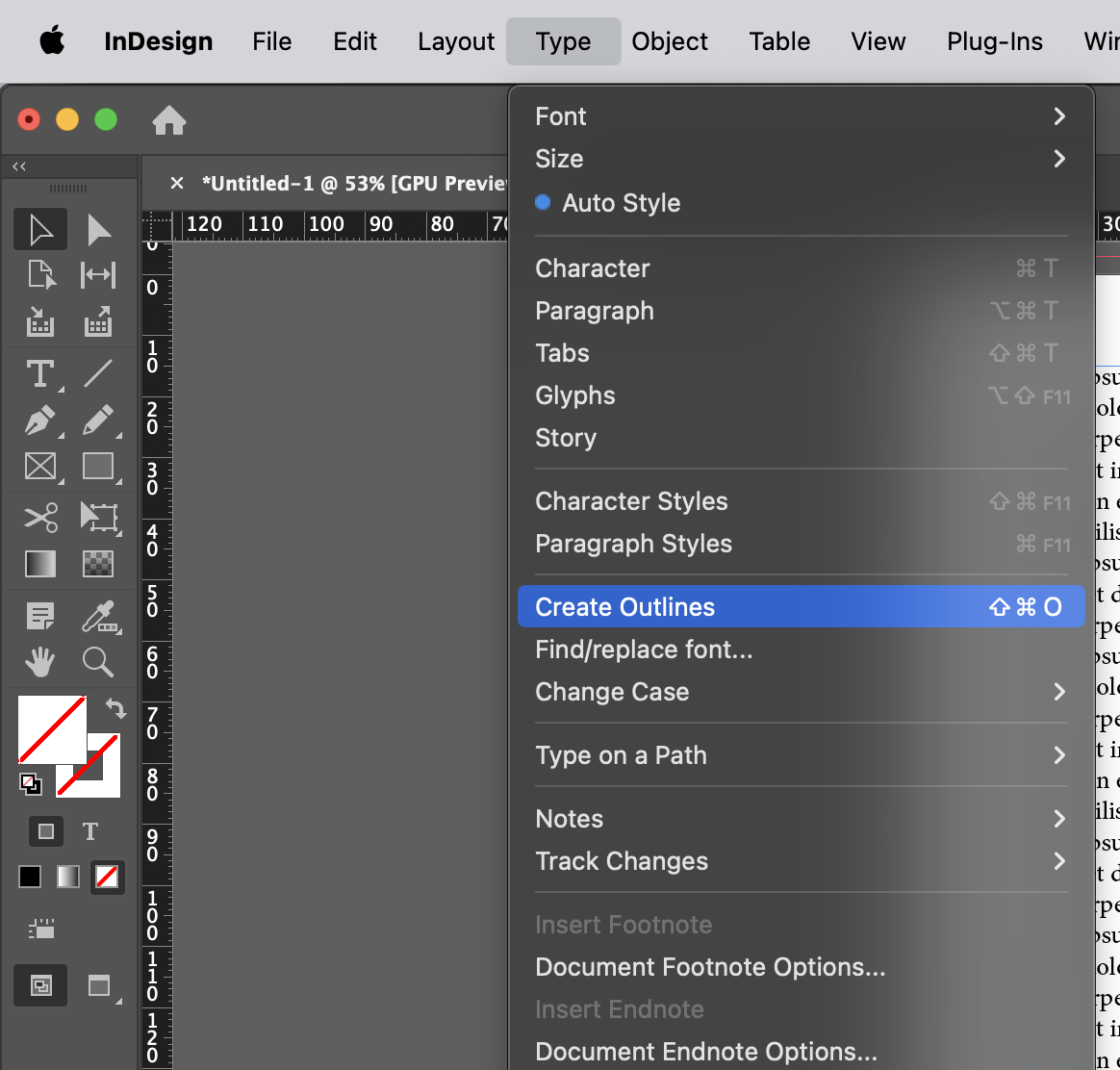 How to create an outline of your fonts.