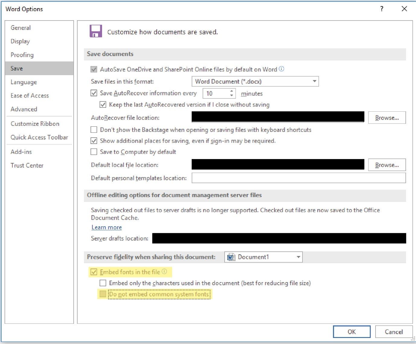 How to embed your fonts in Microsoft Word or Microsoft Publisher