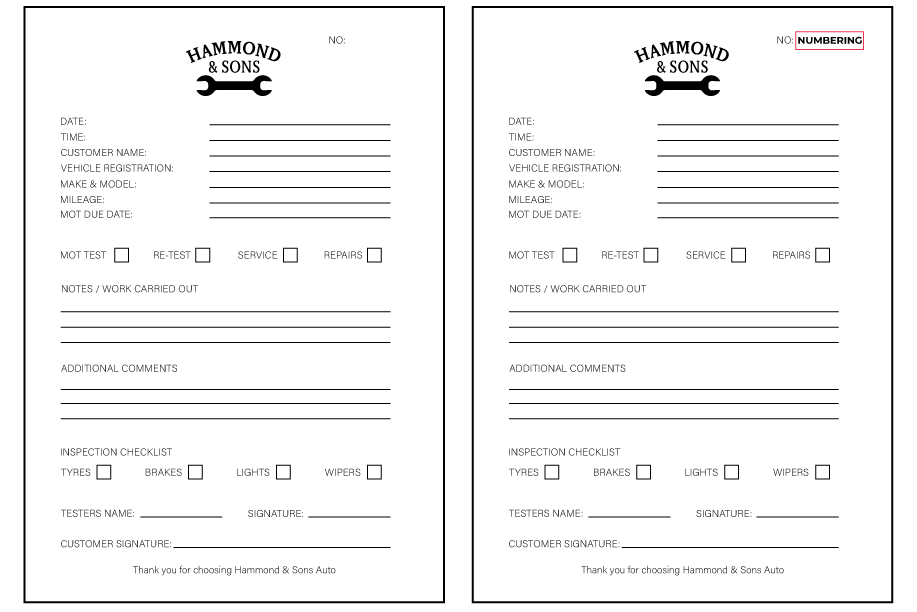 How do I set up numbering for NCR products?
